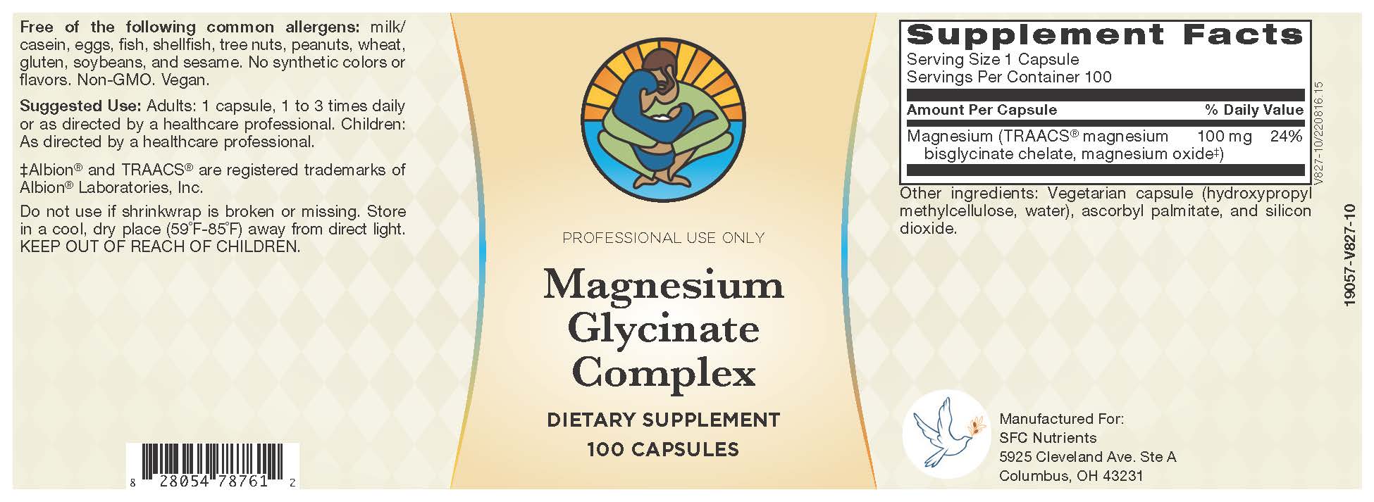 Magnesium Glycinate Complex (100 caps) – SFC Nutrients